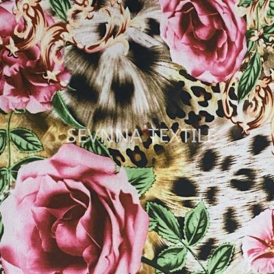 China Floral Recycled Swimwear Fabric Bathing Trunks Compression Lining for sale