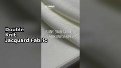 Recycled Polyester Double Knit Fabric with Jacquard Style and 160cm Width for Eco-Conscious Clothing