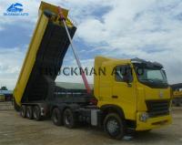 China Custom Body Size 60 Ton Dump Semi Trailer 3 Axles HYVA Lifting System for sale