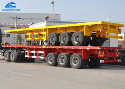 China Mn Steel Flatbed Container Trailer ,  Semi Storage Containers In 60 Tons Loading Capacity for sale
