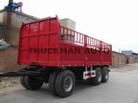 China 20ft Container Flatbed Semi Trailer 3 Axles 35 Tons Capacity Q345 Steel Chassis for sale