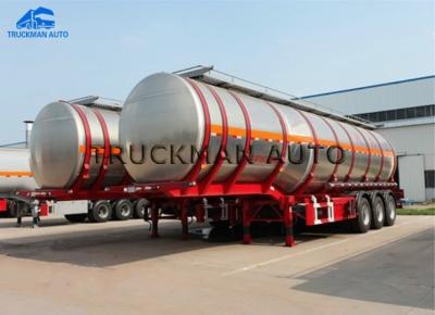 Cina Rimorchio di alluminio dei semi del carro armato di camionista, assi 40 CBM dell'autocisterna tre del camion dell'olio in vendita