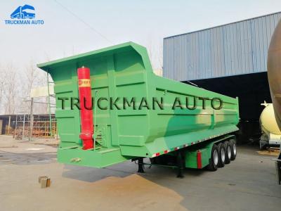 Cina Un rimorchio di 36 di CBM dei semi assi del ribaltatore 4, acciaio ad alta resistenza di mn del rimorchio dello scarico del camion dei semi in vendita