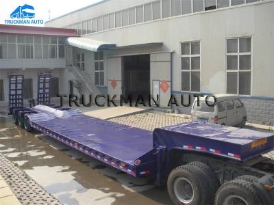 China 3 Linie 6 Achsen-LKW-Anhänger-niedriges Bett, niedriger Bett-Lastwagen, der 100 Tonnen lädt zu verkaufen