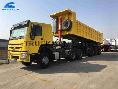 Cina Il rimorchio ad alta resistenza dei semi dello scarico con il materiale di Q345b con il faro posteriore protegge la copertura in vendita