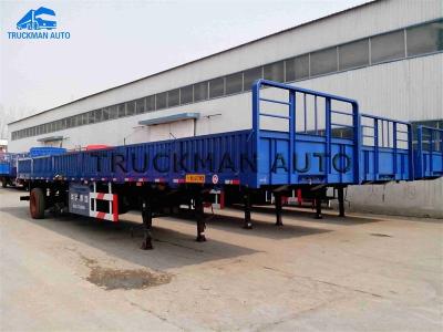 China Semi de Aanhangwagenbodem 3mm van de bulklading Flatbed Zijgevel met Linglong-Band Te koop