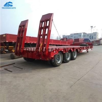 Cina Autotreno flessibile di Lowbed, rimorchio basso del letto di 3 assi 70 tonnellate di carico in vendita