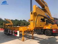 China 37 Ton 40ft Sideloader Trailer Mechanical Suspension Self Loading Capacity for sale