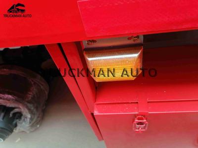 China Grijze/Rode Zijgevel Semi Aanhangwagen 50 Ton die voor 40“ Containerbulkgoederen laden Te koop