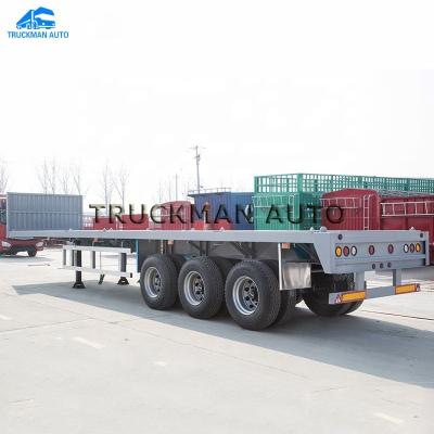 Cina Rimorchio a base piatta dei semi del contenitore degli assi di 40 piedi e 3 in vendita