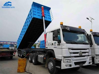 Cina 3 assi 60 tonnellate dello scarico di rimorchio estraente blu dei semi in vendita