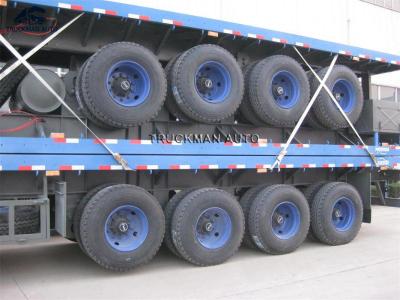 Cina Q345 50 tonnellate 4 dell'asse 40FT del contenitore di rimorchio a base piatta dei semi in vendita