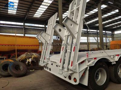 China 70000kg lage Bed Semi Aanhangwagen voor Graafwerktuig Transit Te koop