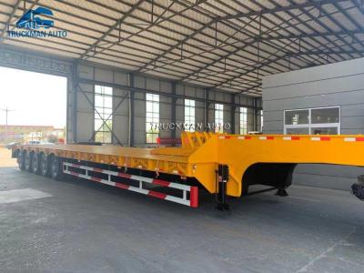 China 5 as 100 Ton Low Bed Semi Trailer voor Op zwaar werk berekende Machines Te koop