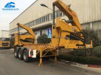 China 20FT 40FT Sidelifter Container Trailer 37 Tons Crane Capacity Semi Trailer for sale