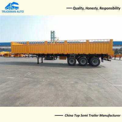 China 3 Axle Side Wall Good Fences Anhänger-Behälter-Anhänger für Transportunternehmen zu verkaufen