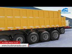 80000kg 9 φορτηγό απορρίψεων αξόνων 45m3 για τη Γκάνα