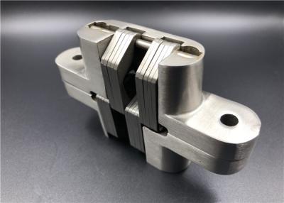 China 25x118x18mm Adjustable SOSS Type Hinges / Silver 180 Degree Hidden Hinge for sale
