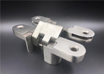 China 25x118x18mm Adjustable SOSS Type Hinges / Silver 180 Degree Hidden Hinge for sale