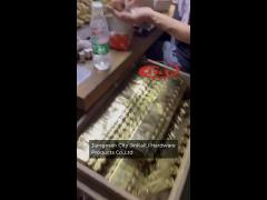 Dobradiça 3D escondida ajustável liga de zinco da porta de madeira com braço de alumínio 29x160mm