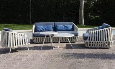 China High quality Aluminum Rope patio sofa set high density sponge for sale