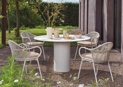 China Patio Set 1pc Round Table Set 4pcs Rope Chairs Set Outdoor Villa for sale