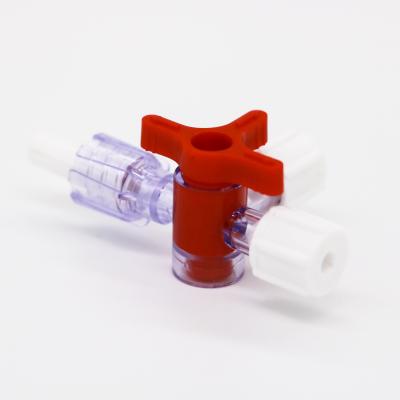 Cina 3 Way Tube Red Check Valve Connector Stopcock With Luer Lock in vendita