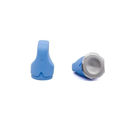 China Light Blue Disposable Protective Swabcap Disinfection Cap 75% Alcohol Swab Caps for sale