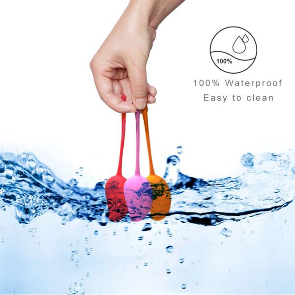 Quality Mango Shape 3 pcs Ben Wa Balls pelvic floor exerciser Silicone Tighten Kell Ball for sale
