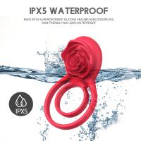 China Couple Sharing Clitoral Vibrating Ring Silicone Waterproof Remote Control 7 Modes for sale