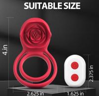 China Couple Sharing Clitoral Vibrating Ring Silicone Waterproof Remote Control 7 Modes for sale