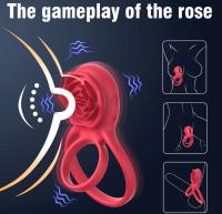 China Couple Sharing Clitoral Vibrating Ring Silicone Waterproof Remote Control 7 Modes for sale