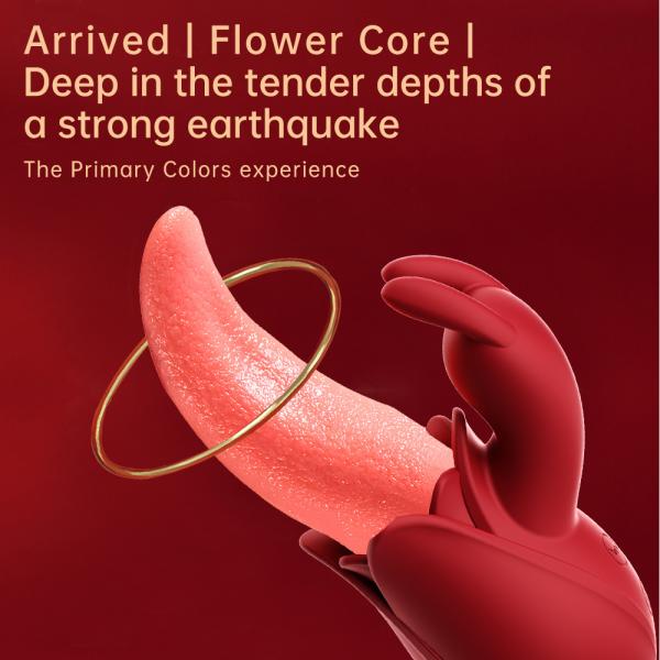 Quality Rose Toy Big Soft Tongue Clitorals Stimulator Elastic Licking Tongue Vibrator for sale