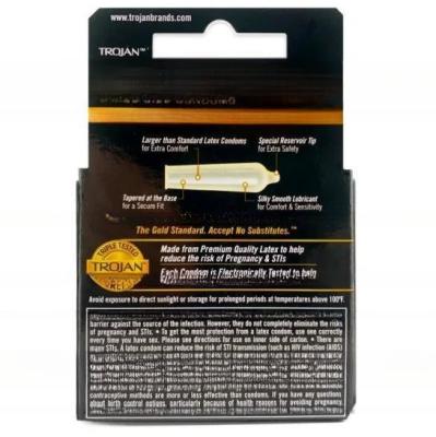 Trojan Magnum Large Size Lubricated Condoms Magnum Bareskin Lubricated Condomsreference Fob