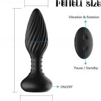 China Silicone Anal Vibrator Prostate Massager Remote Control Butt Plug 10 Vibrating Modes for sale