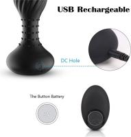 China Silicone Anal Vibrator Prostate Massager Remote Control Butt Plug 10 Vibrating Modes for sale