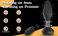 China Silicone Anal Vibrator Prostate Massager Remote Control Butt Plug 10 Vibrating Modes for sale