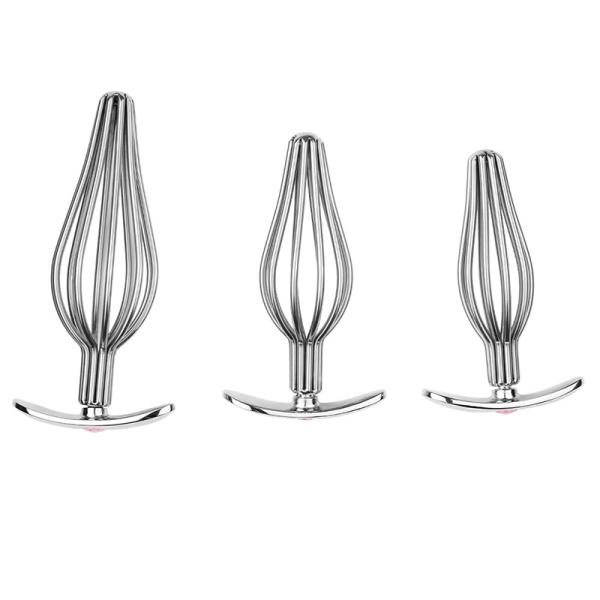 Quality Tot sale Adult Hollow out butt toys sex metal erotic toy mini anal plug suitable for sale