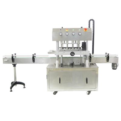 China GXZ-400 Automatic Linear 4 Head Twist Off Capper Machine Plastic Bottle Screw Capping Machine for sale