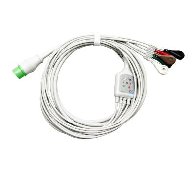 China Sichuang 712T Compatible 12PIN ECG Cable with Leads One-Piece Series Medical Consumables for sale