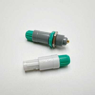 China Push-Pull Self-Locking Alcohol Disinfection Aviation Plug Connector Gray/Green Plastic China Manufacturer Can Be Freely for sale