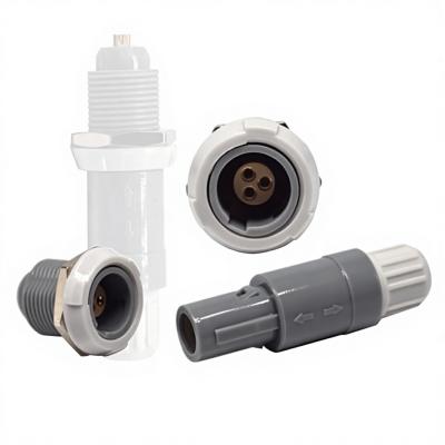 China Beauty Instrument Connector 1P3 Core Plastic Push-Pull Self-Locking Monitor Body Temperature Medical Equipment Plug Alcohol for sale