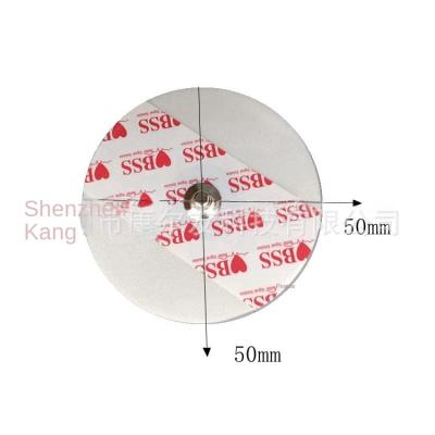 China Disposable Adult ECG Electrodes Cloth Round 50*50mm Diameter Wet Gel Snap Electrode Silver Chloride EOS for sale