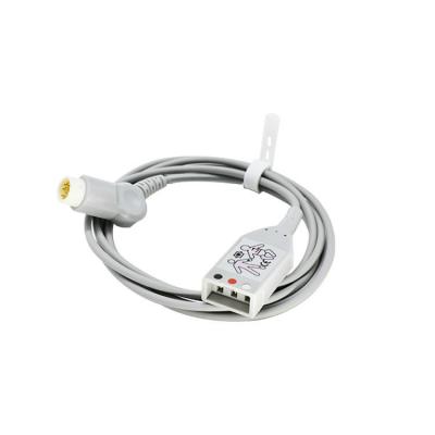 China OEM High Quality 12 Pin Three Lead Class I ECG Main Cable TPU Outer Cover 5.0mm 2.5M Length 1K Resistor Medical Consumables for sale