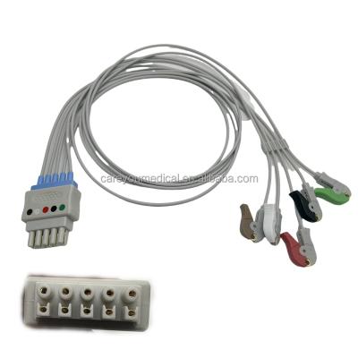 China PRO1000 Five-Conductor Clip-Type Split ECG Monitor Lead Patient End Medical Consumables for sale