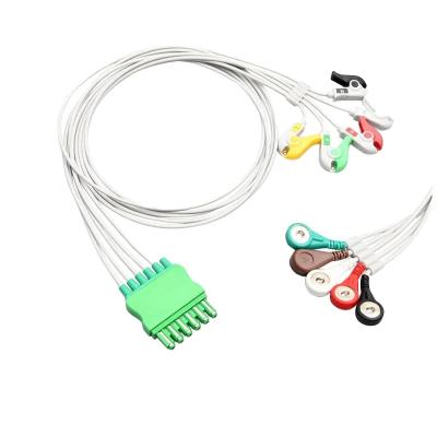 China Sc9000/7000 Compatible Eco-Friendly Ozone Disinfectant Five/Six Lead ECG Monitoring Button Clip Medical Consumables for sale