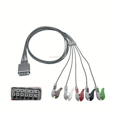 China Starraymed Compatible TD60 Telemetry Five-Lead AHA ECG Lead Wire Clip-On Connector Medical Consumables CE Certified Class II for sale