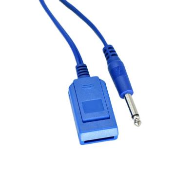 China Patient Return Electrode Cable 6.3mm Plug Electric Knife Negative Plate Grounding Pad Medical Consumables 2.8m CE Certified for sale