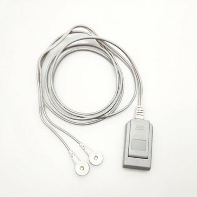 China Beauty Device Thermage Connection Cable KRY-OEM002 Gray-White Dual Snap Button Negative Electrode Alcohol Disinfection for sale