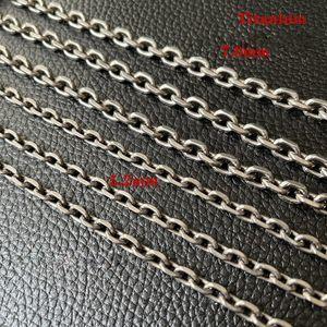 China Pure Titanium Necklace O-Chain 7mm Personality Retro Single Solid Titanium Chain Tinl2228 for sale